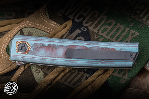 J. Oeser Custom Tachi OS Front Flipper Knife Shipwreck CamoQuartz 4.5 ...