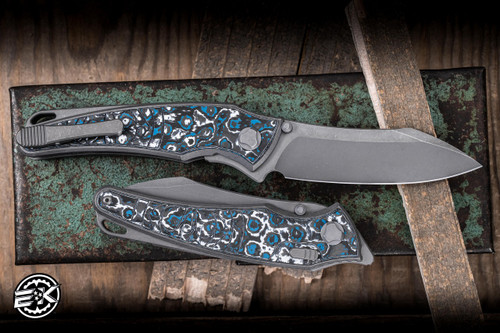 Hawk Knives Talon Folding Knife Frost Titanium 3.5" M390 Stonewash EK-2925