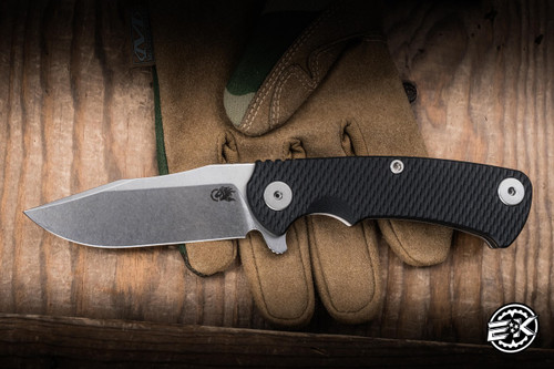 Hinderer Knives Project X Flipper Knife Black G10/Stonewash 3.65" S45VN ...