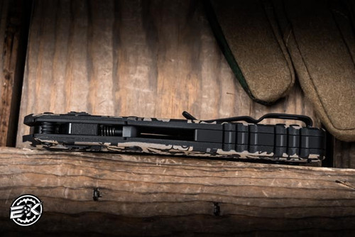 Microtech "MSI" Ram-LOK Tri-Grip Claw Camo 3.85" M390 Serrated 210T ...