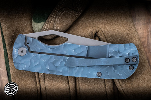 McNees Knives Little Dixon Blue Atomic Stonewash Rock Titanium 3.25 ...