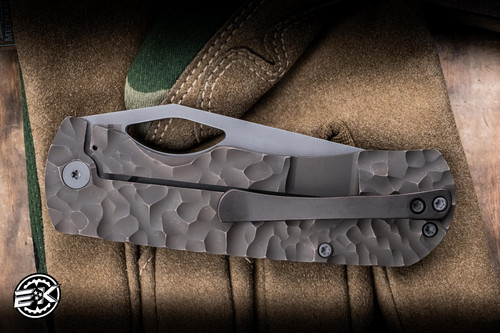McNees Knives Little Dixon Bronze Atomic Stonewash Rock Titanium 3.25 ...