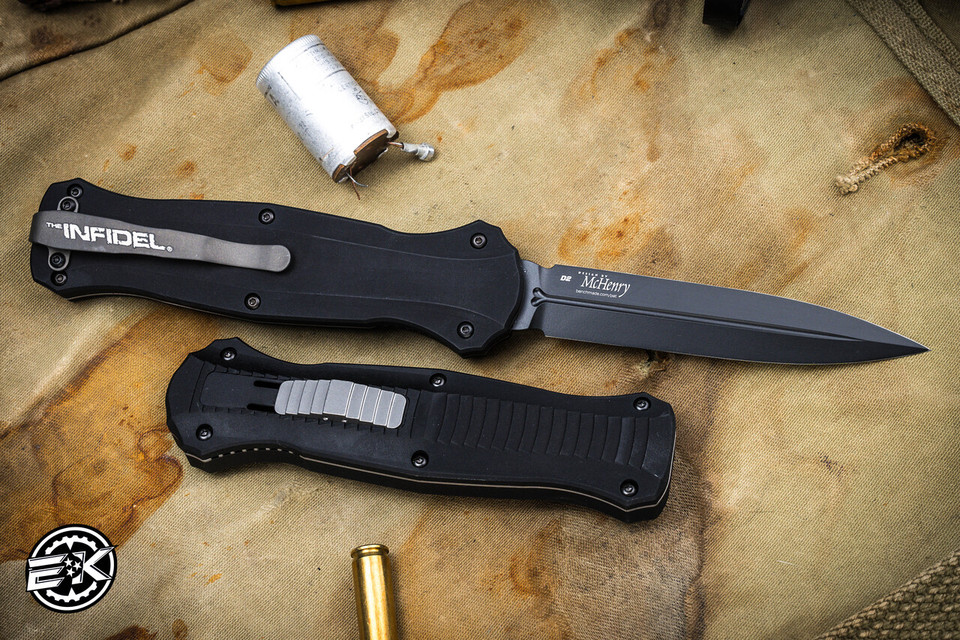 Benchmade Infidel OTF Automatic Knife 3.91" Dagger Black 3300BK