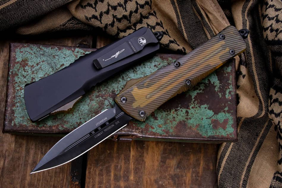 Microtech Combat Troodon Fluted Ultem Otf Automatic Knife 38 Dlc