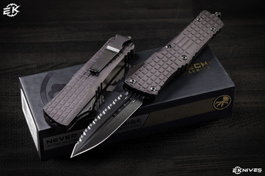 Microtech Combat Troodon Delta Frag 3.8" Dagger DLC, Serrated 142-3CT-DSK