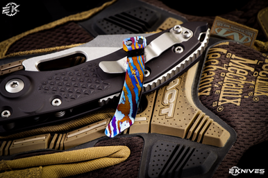 Maverick Customs Pocket Clip White Timascus (Fits Microtech Stitch ...