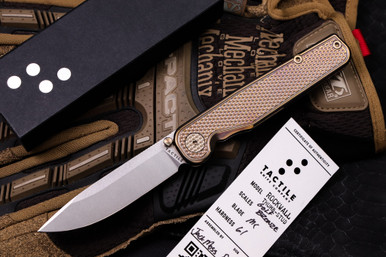 Tactile Knife Co. "Rockwall Golf" Bronze Titanium Folding Knife 2.84 ...