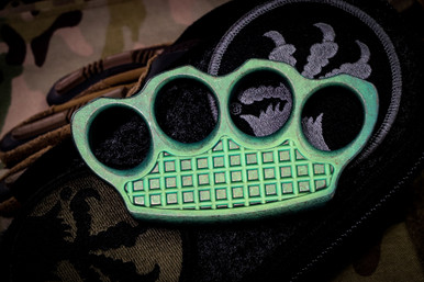 Marfione Custom Hand Tank Antique Green Ti 4 Finger Knuck Paperweight ...