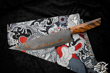 Farias Knives Custom Chef Cutlery Knife-Hawaiian Koa Handle 9.25 ...