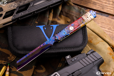 Brandon Vallotton Custom "Guillotine Razor" Turkish Damascus Handle ...