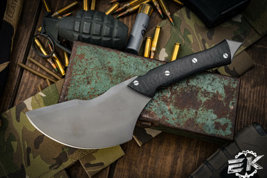 Cory Vallotton Prototype Dreadnaught Fixed Blade Knife Carbon Fiber 4.5 ...