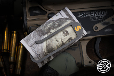 JRW Gear Cash Clip Titanium Money Clip - Stonewash