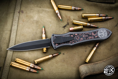 Hawk Knives Deadlock Model C Titanium Copper/Black Carbon Fiber Inlay 3 ...
