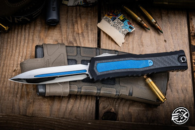 Microtech/Marfione Custom Atreus ZBP OTF Automatic Blue Titanium-Carbon ...