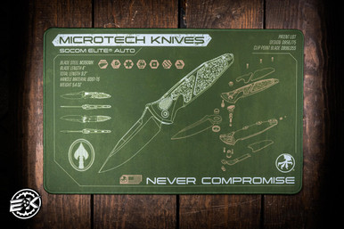 Microtech Display Work Mat Socom Elite-OD Green Never Compromise