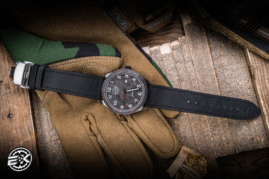 Layer Watches Custom 43MM 316L Carbon Fiber Leather Band