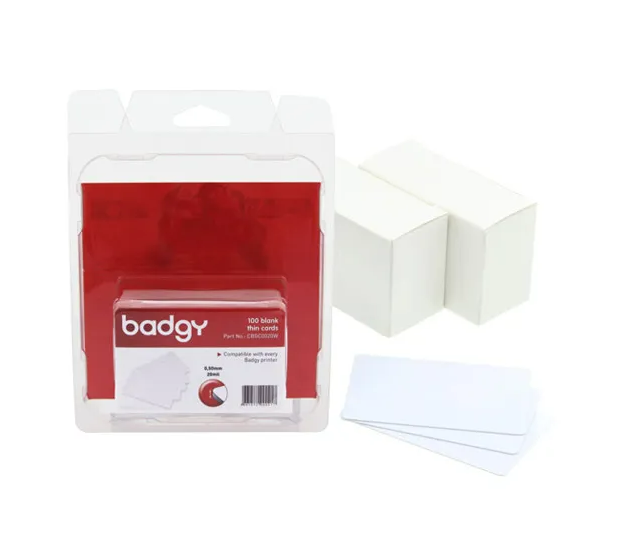 Evolis PVC Blank Cards (White) 30Ml - Qty. 100 - CBGC0030W