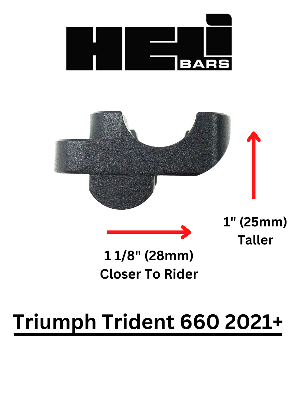 Triumph Trident 660 (2021) HeliBars Tour Performance handlebar riser