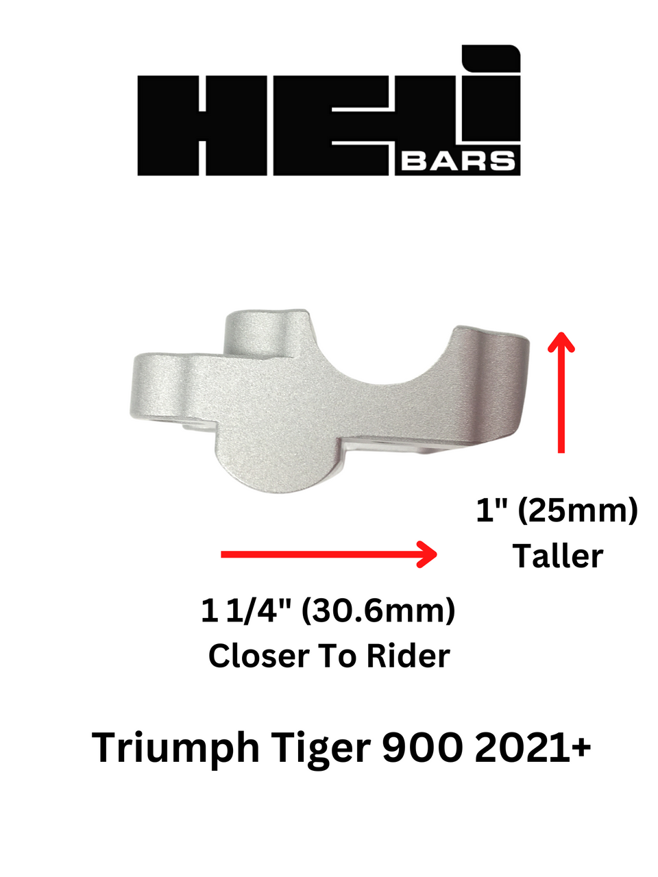 Triumph Tiger 900 (2021+) HeliBars Tour Performance handlebar riser