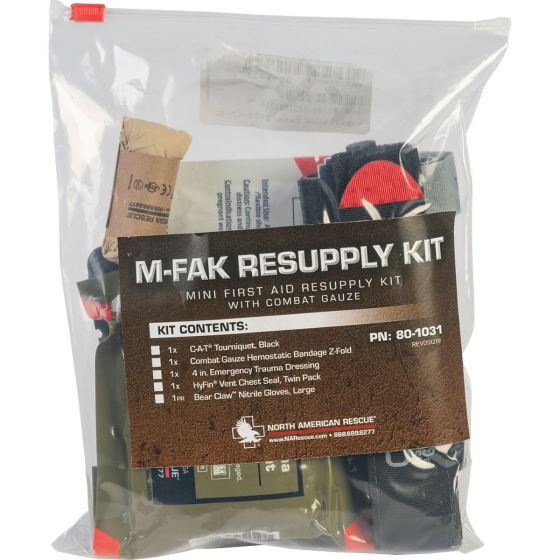 NAR M-FAK Resupply Kit, with Combat Gauze from North American Rescue
