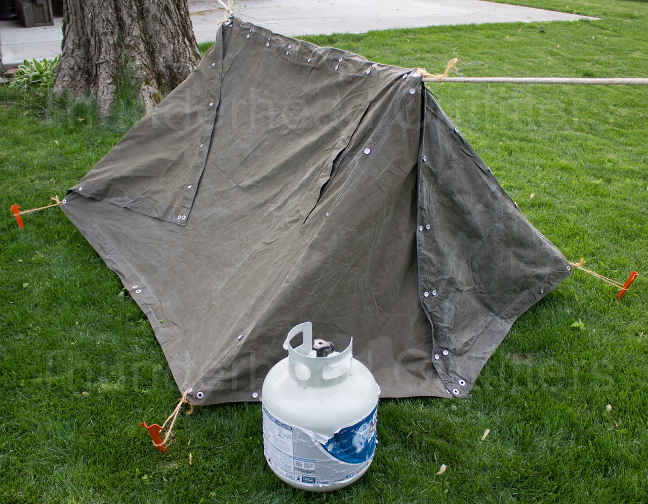 German Army OD Pup Tent, German Military Surplus