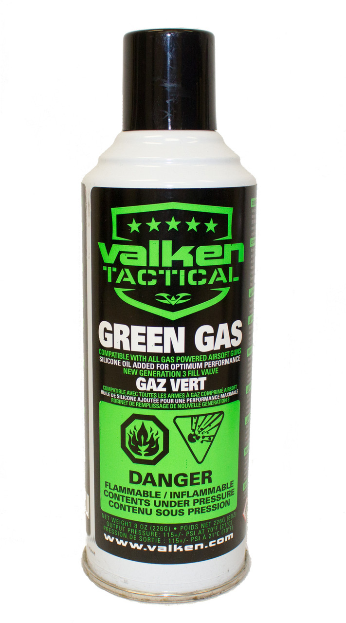 Valken Airsoft Green Gas, 8oz Can - Thunderhead Outfitters