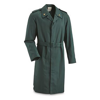 Spanish Green Trench Coat, Spanish Military Surplus