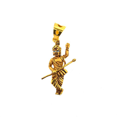 LORD KRISHNA PENDANT - 22K YELLOW GOLD