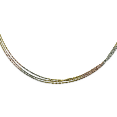 Dazzling Tri-Color Chain - 22K Gold