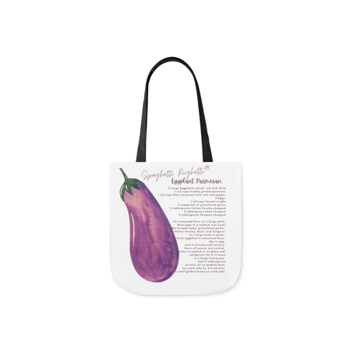 Eggplant Parm Canvas Tote Bag - Spaghetti Righetti
