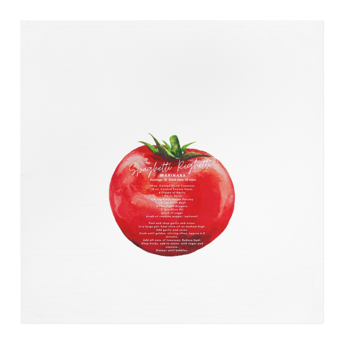 Tomato Marinara Tea Towel - Spaghetti Righetti