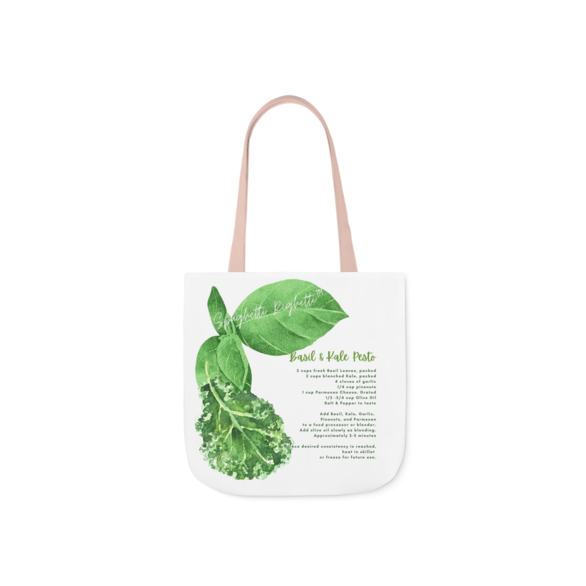 Basil and Kale Pesto Tote Bag - Spaghetti Righetti