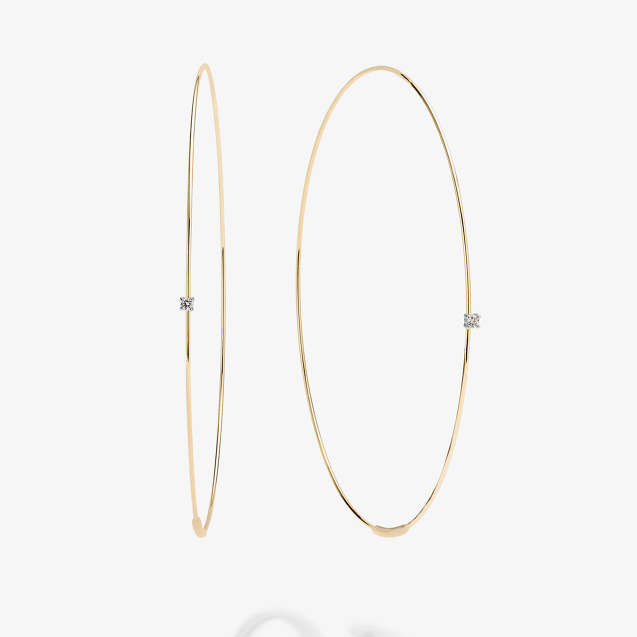LARGE MAGIC HOOPS WITH DIAMONDS - LANA