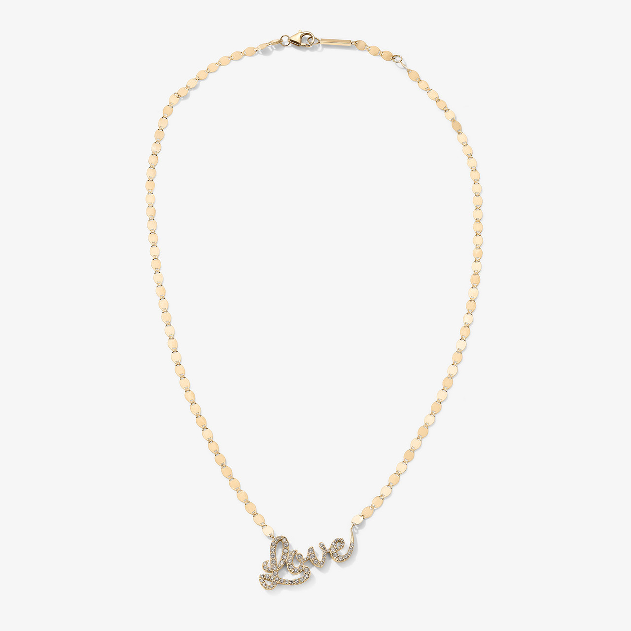 CURSIVE LOVE DIAMOND NECKLACE