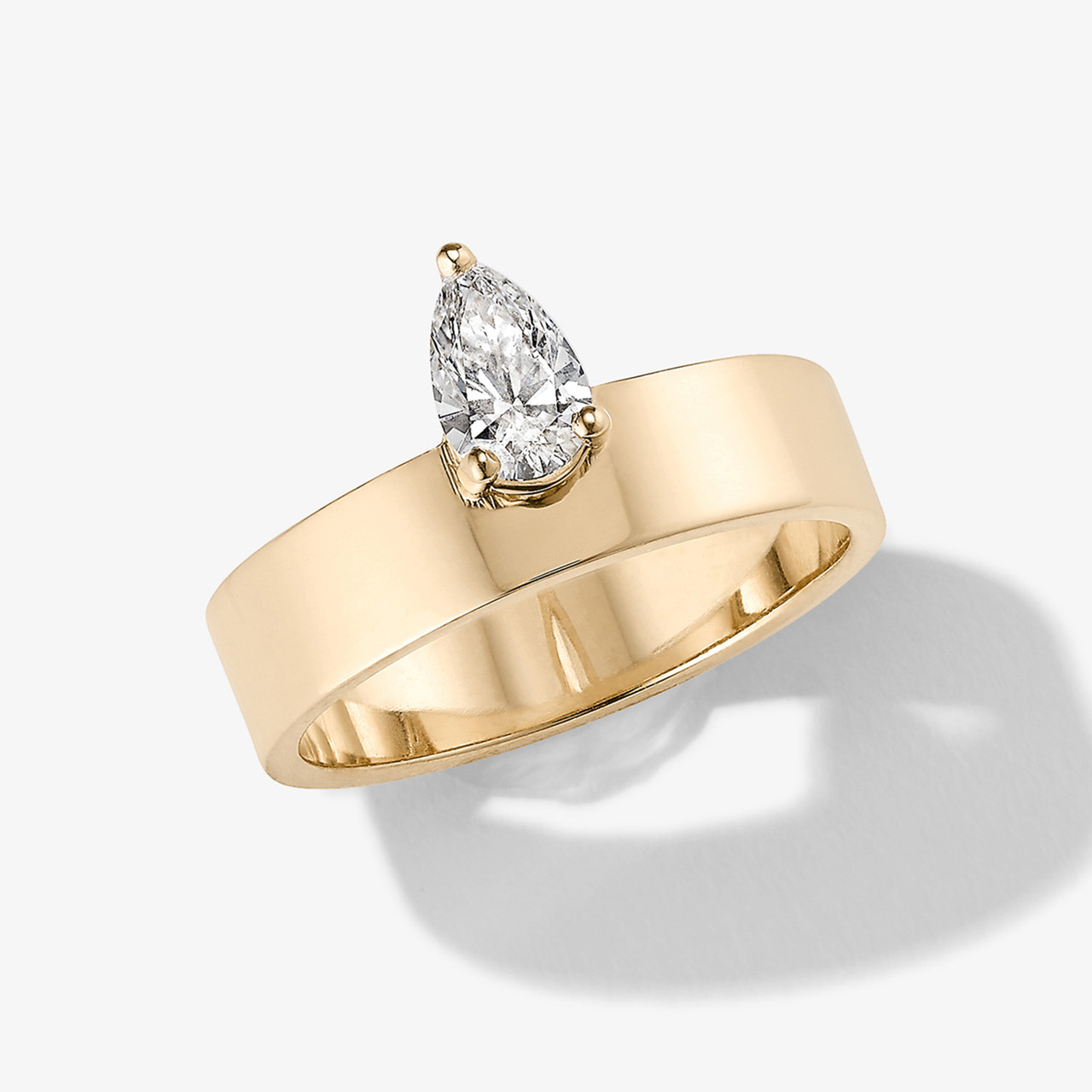 Mega Pear Diamond Band Ring - LANA