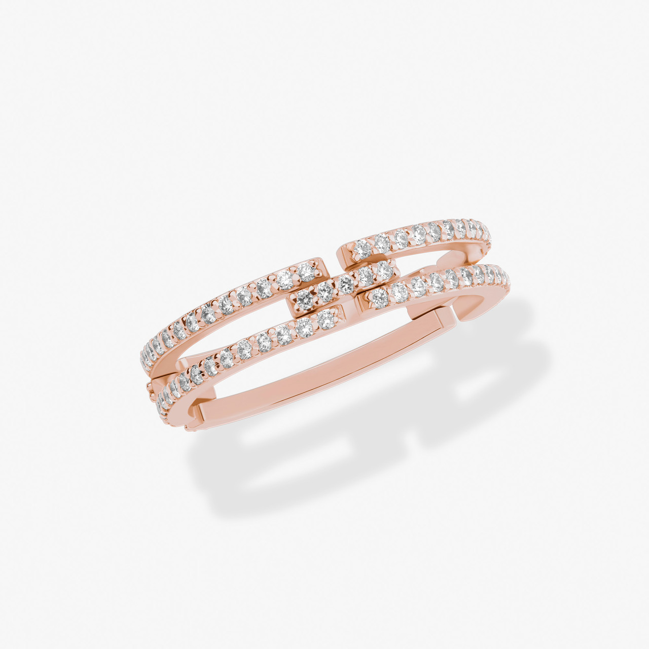 SKINNY TAG LINK MOVEABLE DIAMOND RING