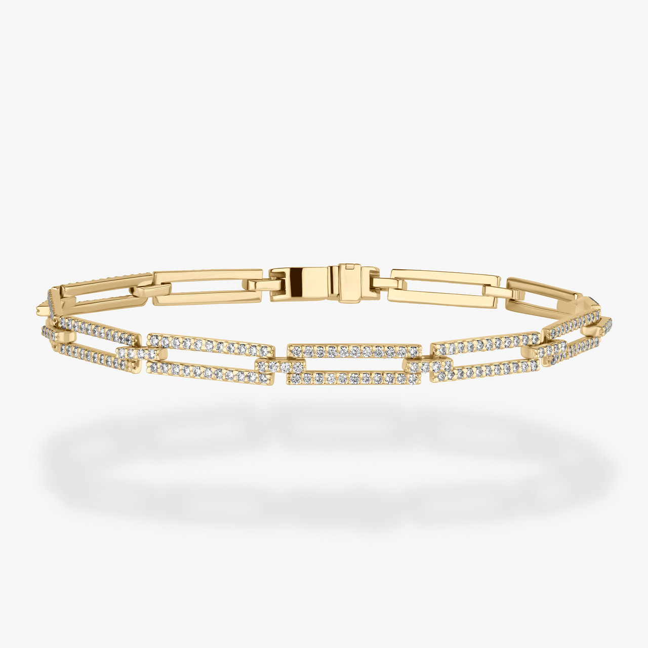 Skinny Diamond Tag Link Bracelet - LANA