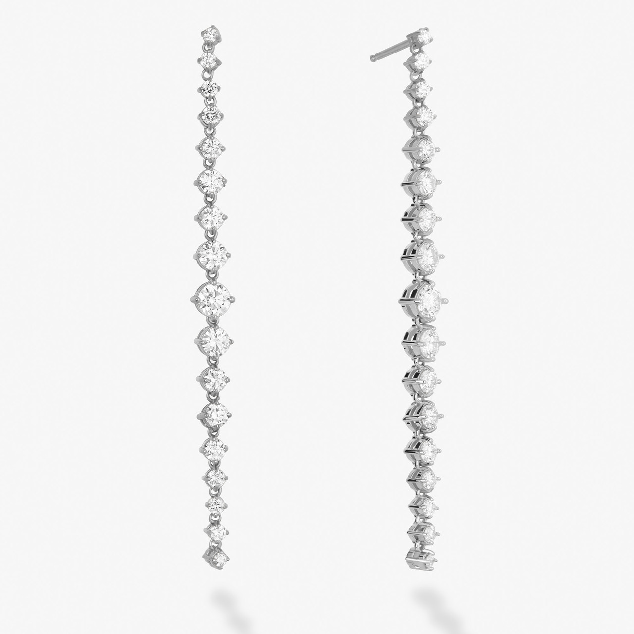 LINEAR MOVEABLE DIAMOND EARRINGS
