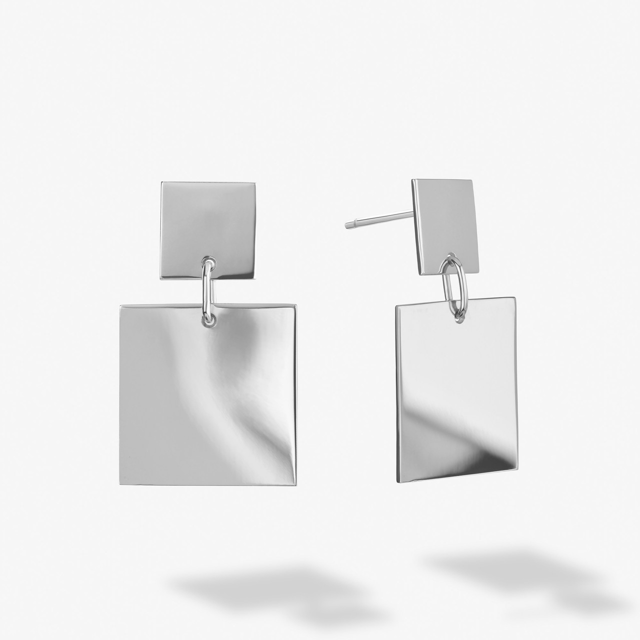 Square Dangle Earrings - 14k Gold Earrings - LANA