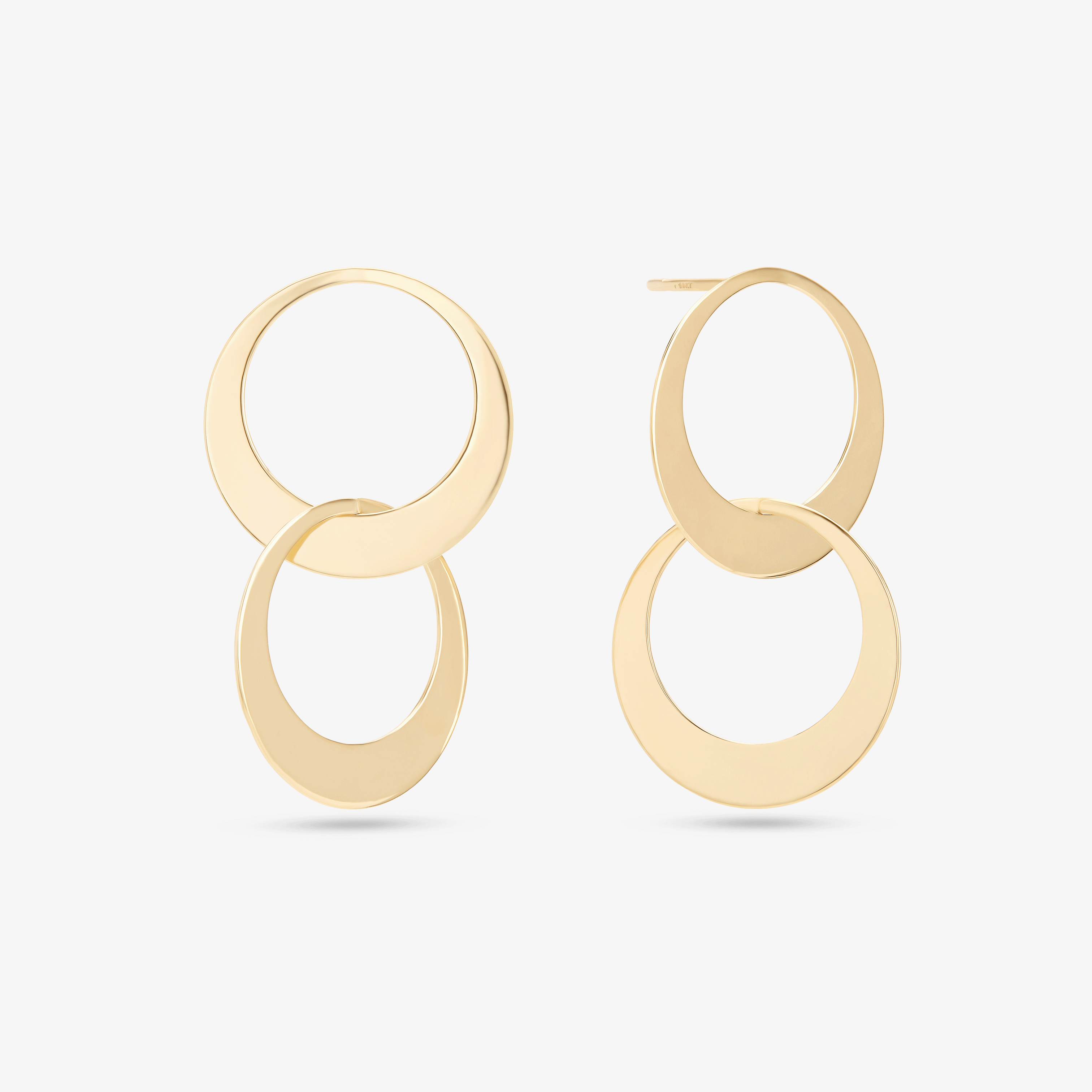 DOUBLE INTERLOCKING CIRCLE EARRINGS