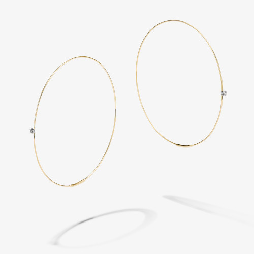 LARGE MAGIC HOOPS WITH DIAMONDS - LANA