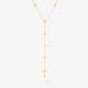 DISC LARIAT CROSSARY NECKLACE