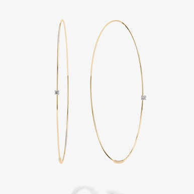 LARGE MAGIC HOOPS WITH DIAMONDS - LANA