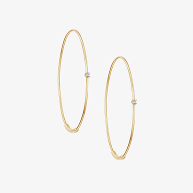 SMALL MAGIC HOOPS WITH DIAMONDS - LANA
