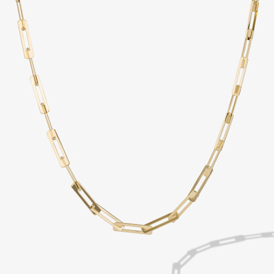 INTERLOCKING RECTANGLE CHAIN NECKLACE