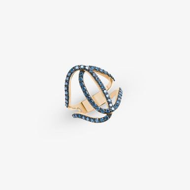DENIM BLUE DIAMOND ILLUMINATING RING
