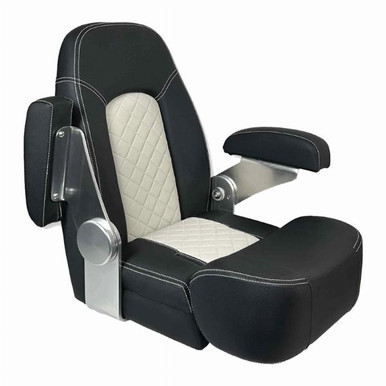 Axis HM58 Deluxe Flip Up Seat - Black / White (RWB6502) | Boat Seats ...