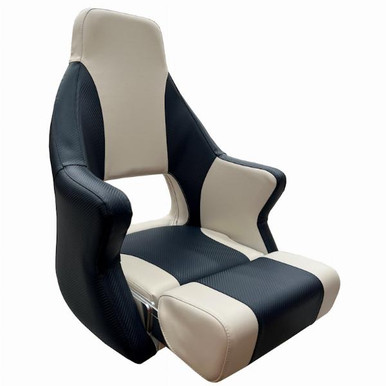 Axis M700 Hi-Back Flip-Up Seat - Blue / White (RWB5018) | Boat Seats ...