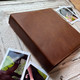 Personalized Leather Photo Binder with Slide-in Clear Sleeves - Blue ...