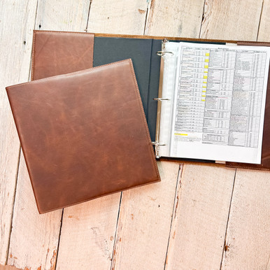Natural Leather Binder - by Blue Sky Papers